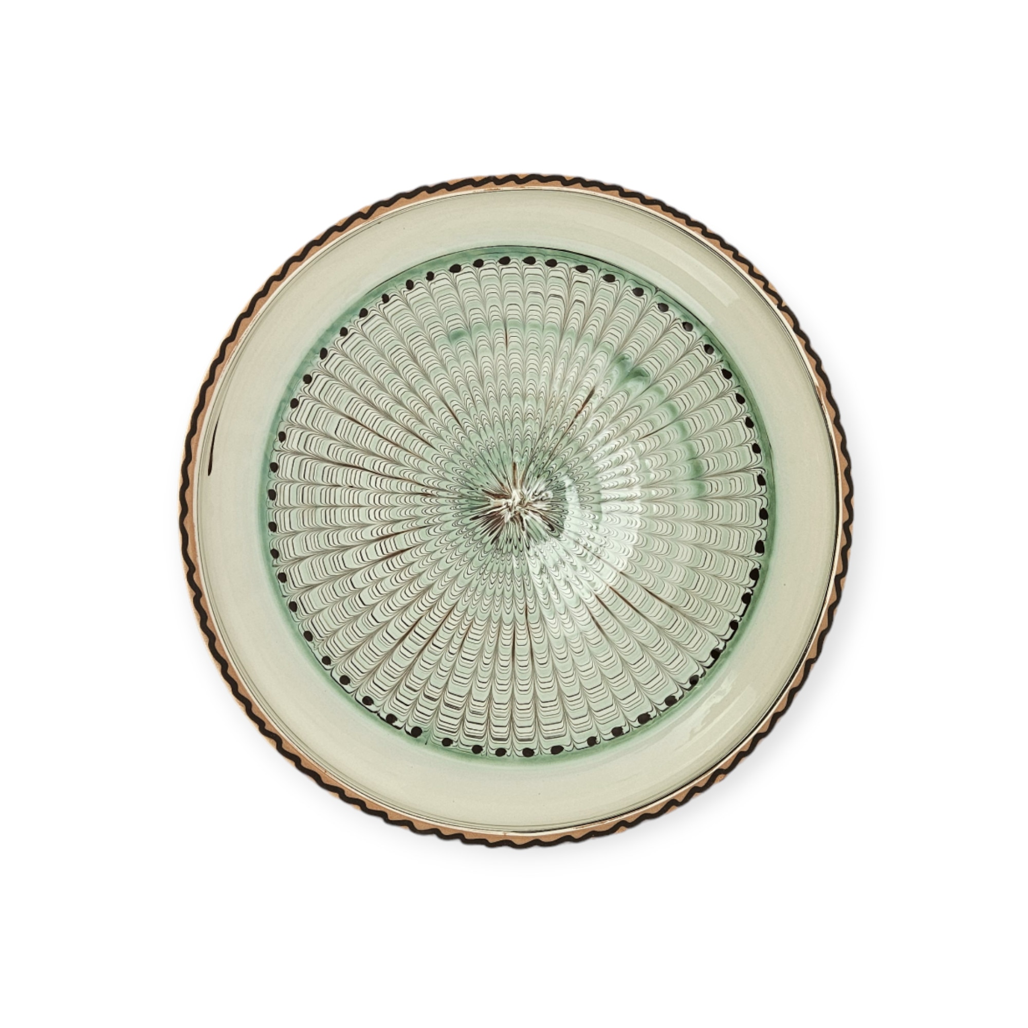 Strachina Traditionala CERAMICA DE HOREZU 3033 model Coada de Paun ...