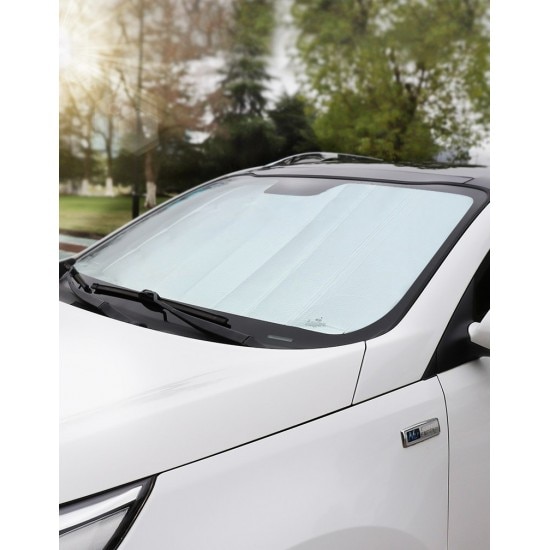 Parasolar auto, Pvc+Aluminiu, 150x80 cm - eMAG.ro