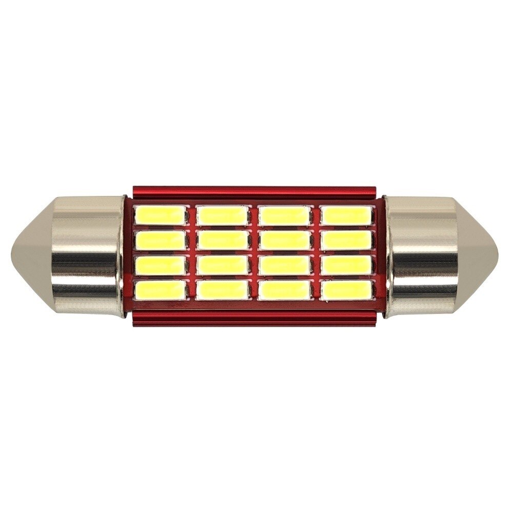 Bec LED tubular, motoLEDy, SV8.5, tip C5W, 36mm, 12V, CANBUS, lumina ...