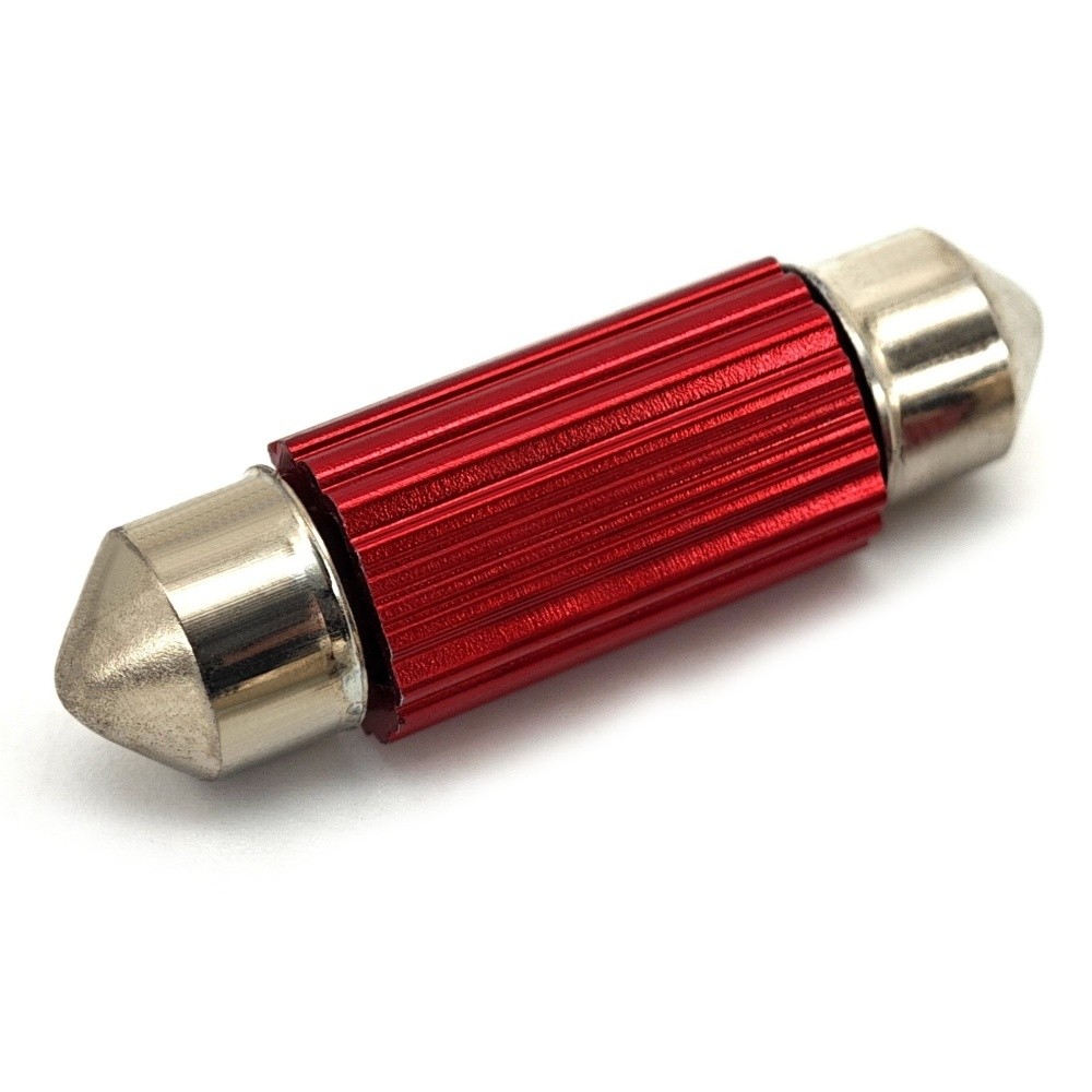 Bec LED tubular, motoLEDy, SV8.5, tip C5W, 36mm, 12V, CANBUS, lumina ...