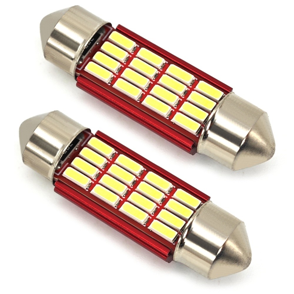 Bec LED tubular, motoLEDy, SV8.5, tip C5W, 36mm, 12V, CANBUS, lumina ...