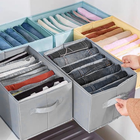 Cutie de depozitare pentru haine, 6/7/9 compartimente, material Oxford ...