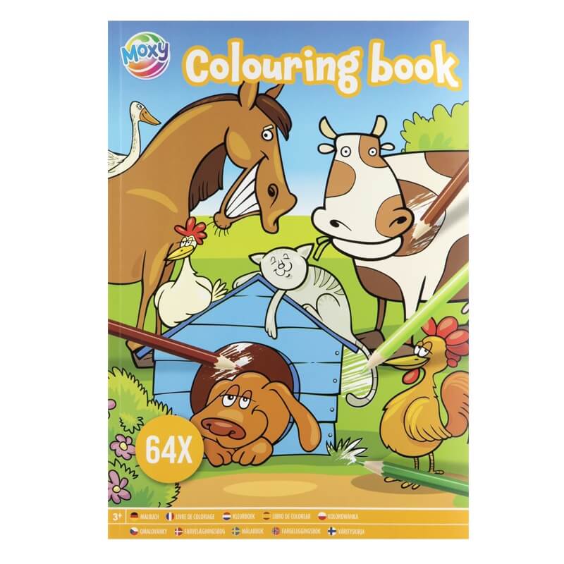 Carte de colorat copii A4 64 pagini - Animale - eMAG.ro