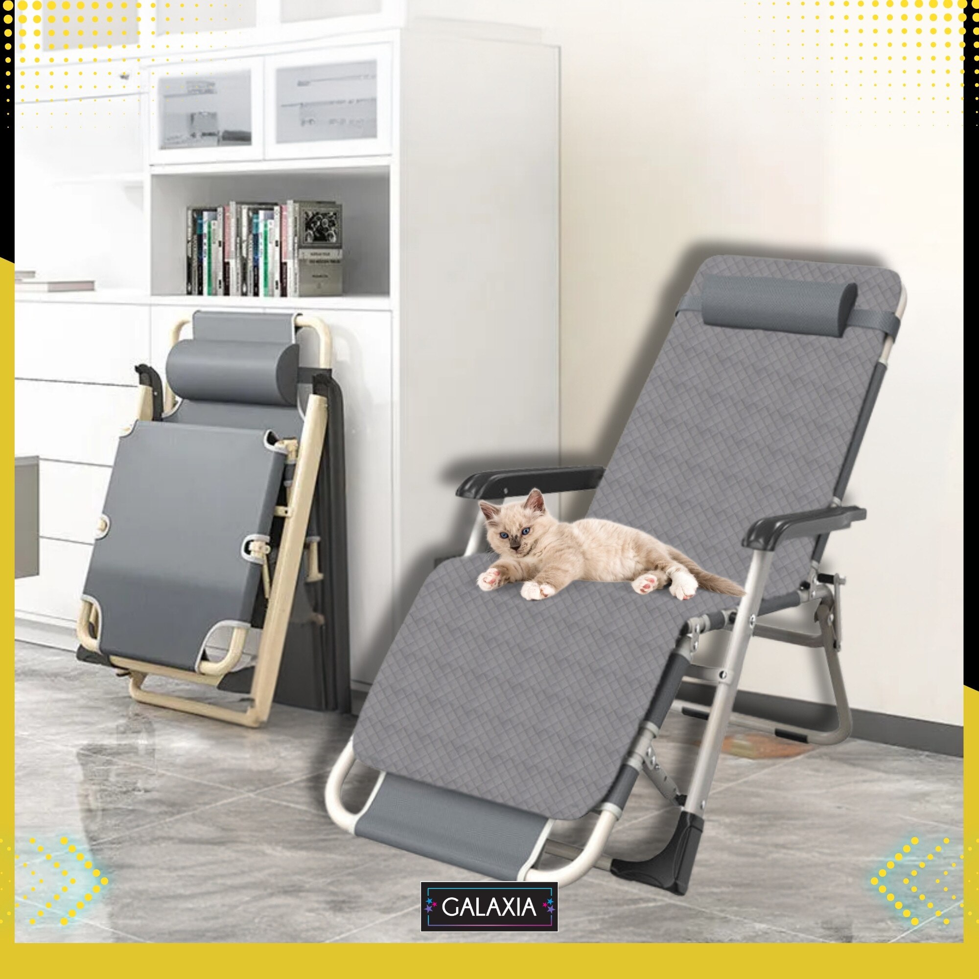 Fotoliu Sezlong Pliabil GALAXIA® cu Husa Subtire – Confort Zero Gravity pentru Gradina, Terasa ...