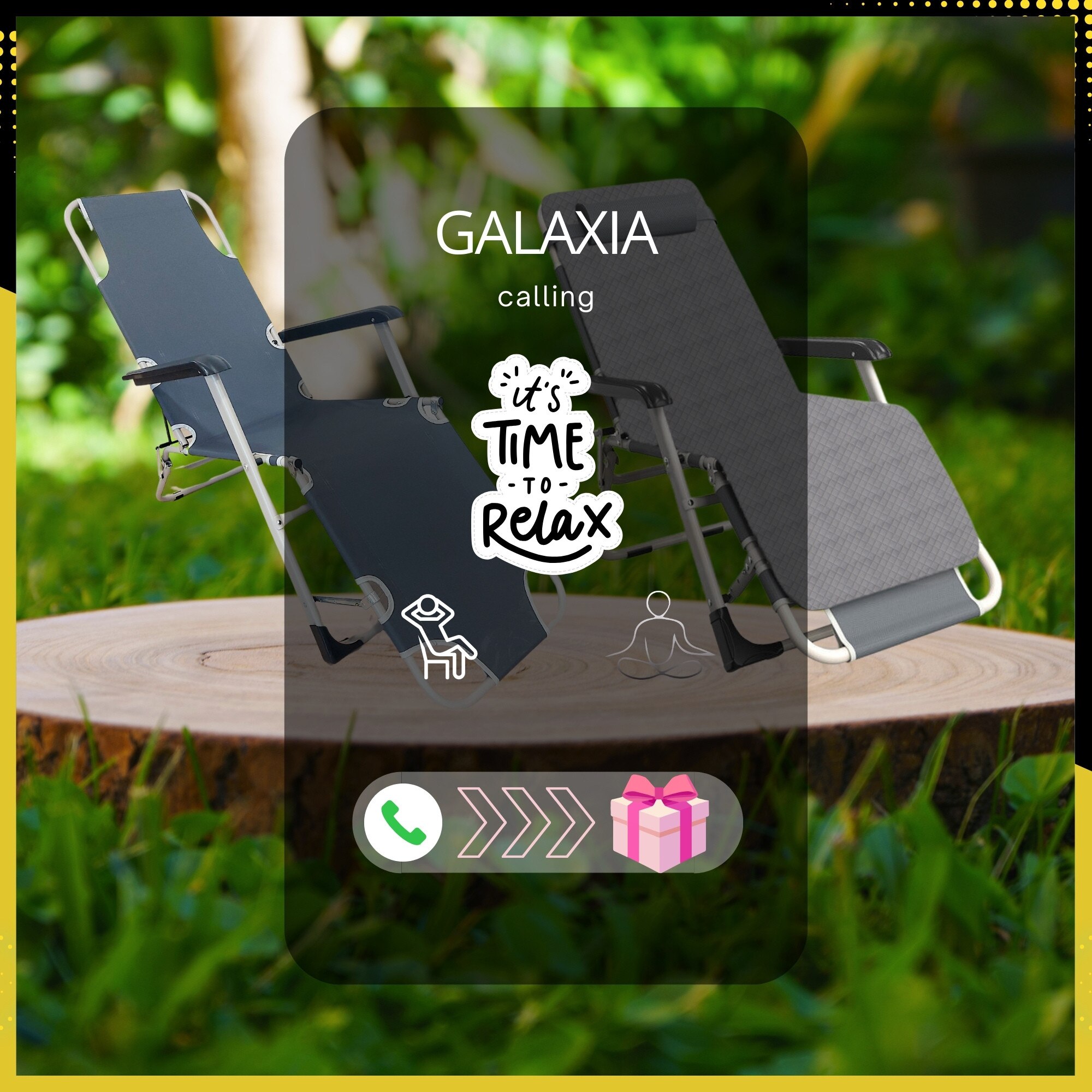 Fotoliu Sezlong Pliabil GALAXIA® cu Husa Subtire – Confort Zero Gravity pentru Gradina, Terasa ...