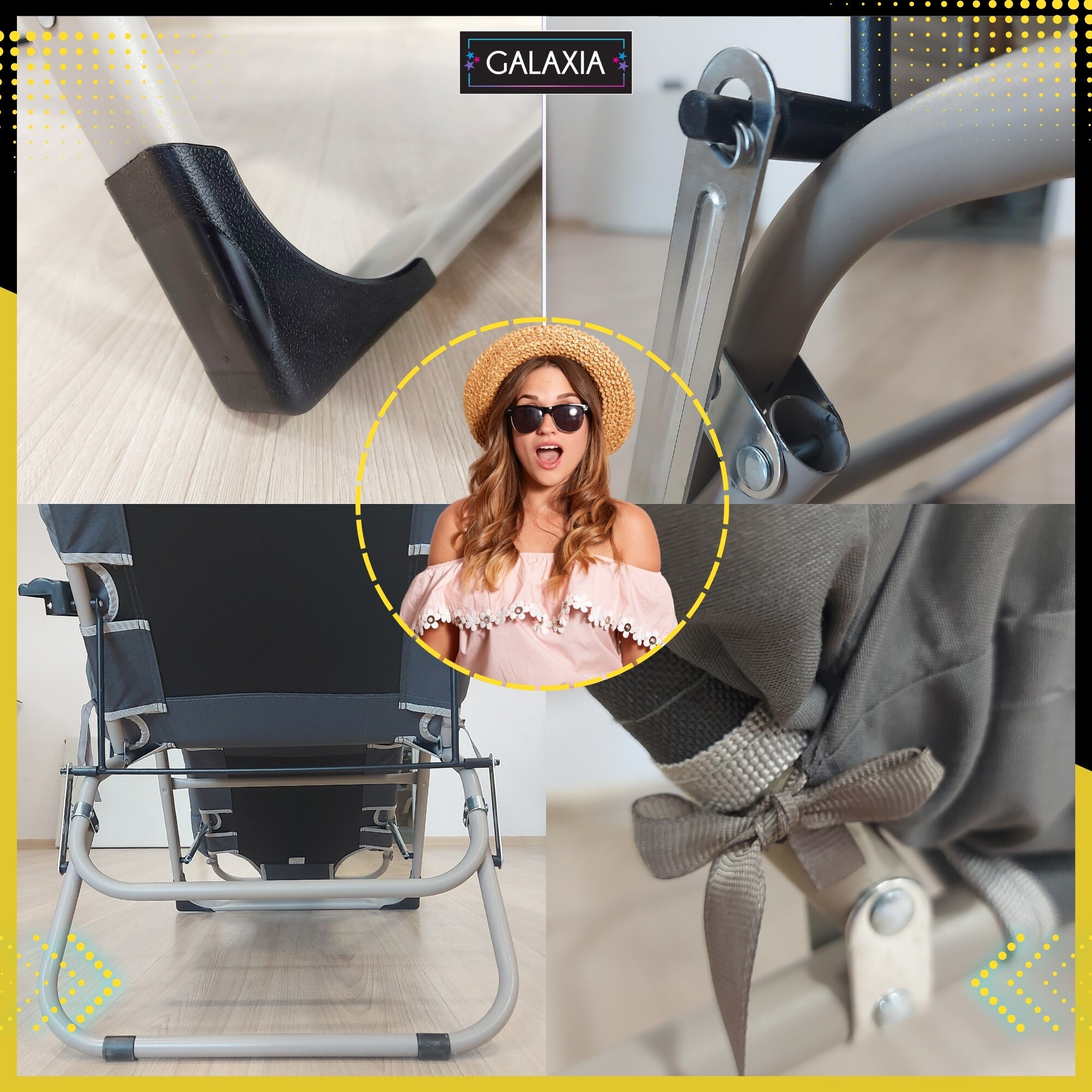 Fotoliu Sezlong Pliabil GALAXIA® cu Husa Subtire – Confort Zero Gravity pentru Gradina, Terasa ...