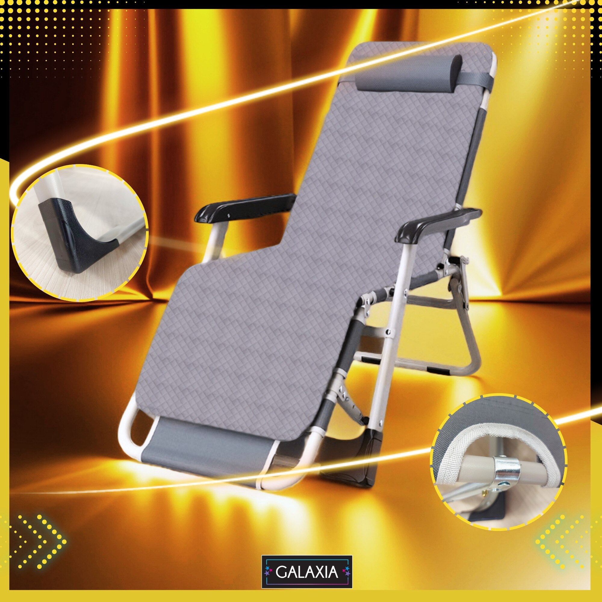 Fotoliu Sezlong Pliabil GALAXIA® cu Husa Subtire – Confort Zero Gravity pentru Gradina, Terasa ...
