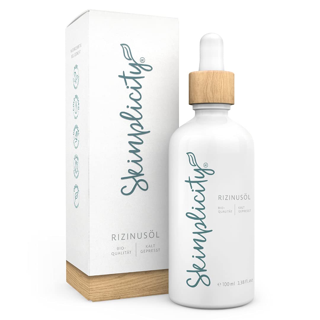 Ulei de ricin organic presat la rece Skinplicity pentru îngrijire barba ...