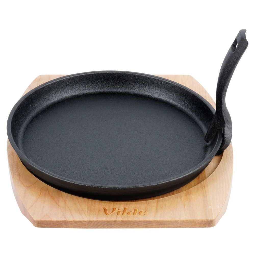Tigaie Din Fonta Cu Placa De Servire, Vilde, Rotunda, 22 cm, Set, 1 ...