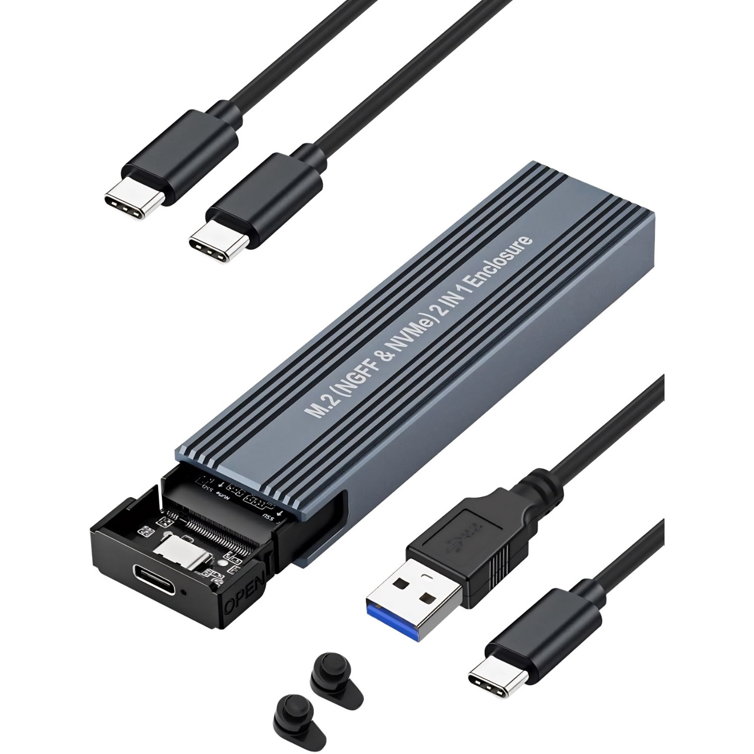 Carcasa Externa SSD M.2 NVME SATA Adaptor, Excitat@, USB 3.1 Gen 2 ...