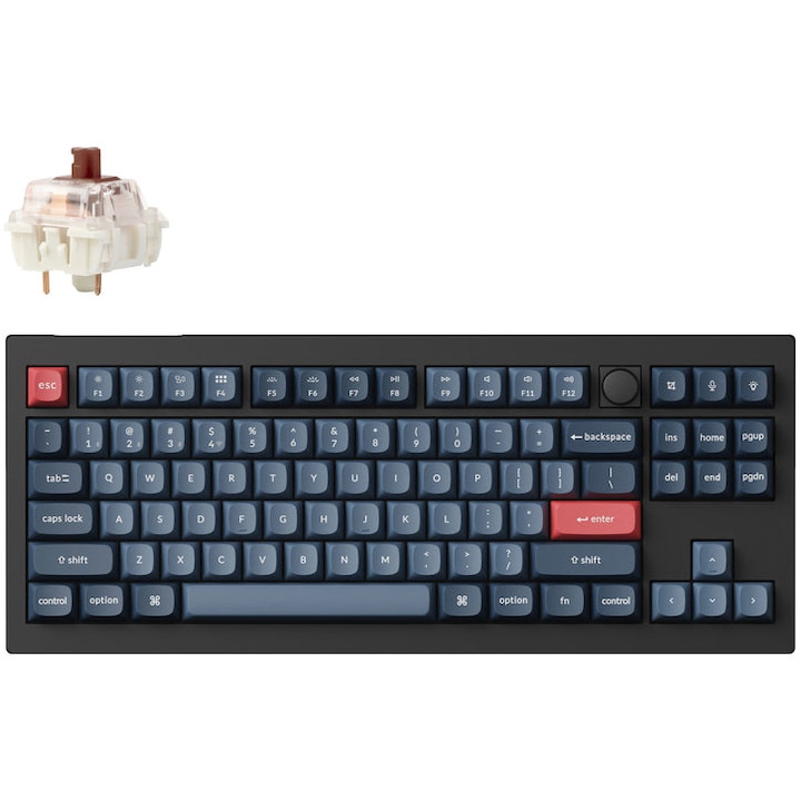 Tastatura mecanica wireless Keychron V3 Max, 2.4GHz/Bluetooth, switch ...