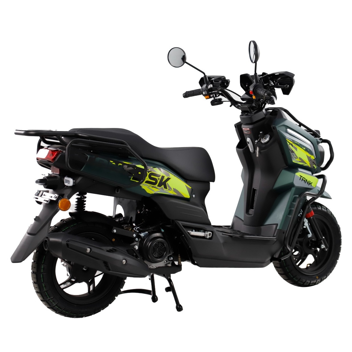 Scuter motor benzina, 49cc, model BSK-TANK, culoare verde - eMAG.ro