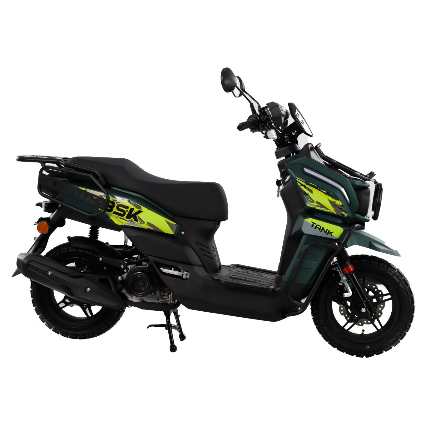 Scuter motor benzina, 49cc, model BSK-TANK, culoare verde - eMAG.ro