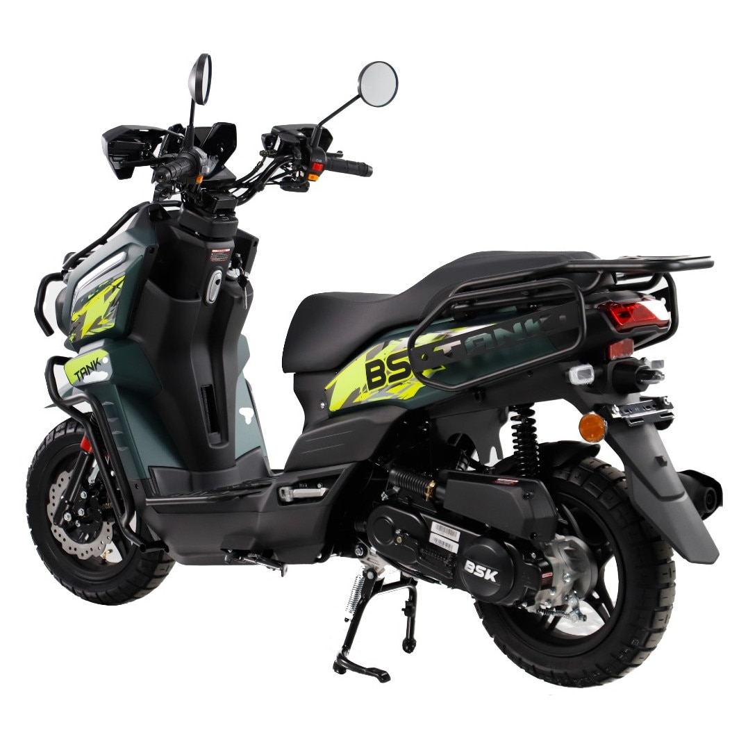 Scuter motor benzina, 49cc, model BSK-TANK, culoare verde - eMAG.ro