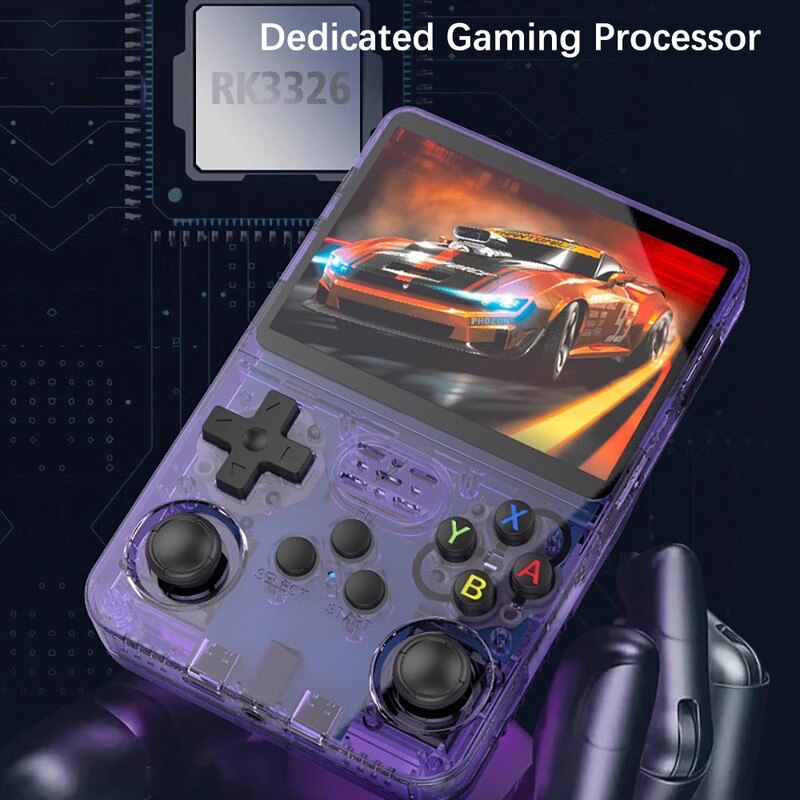 Преносима игрова конзола JESWO R36S, 3.5-инчов IPS екран, 640x480, 64GB ...