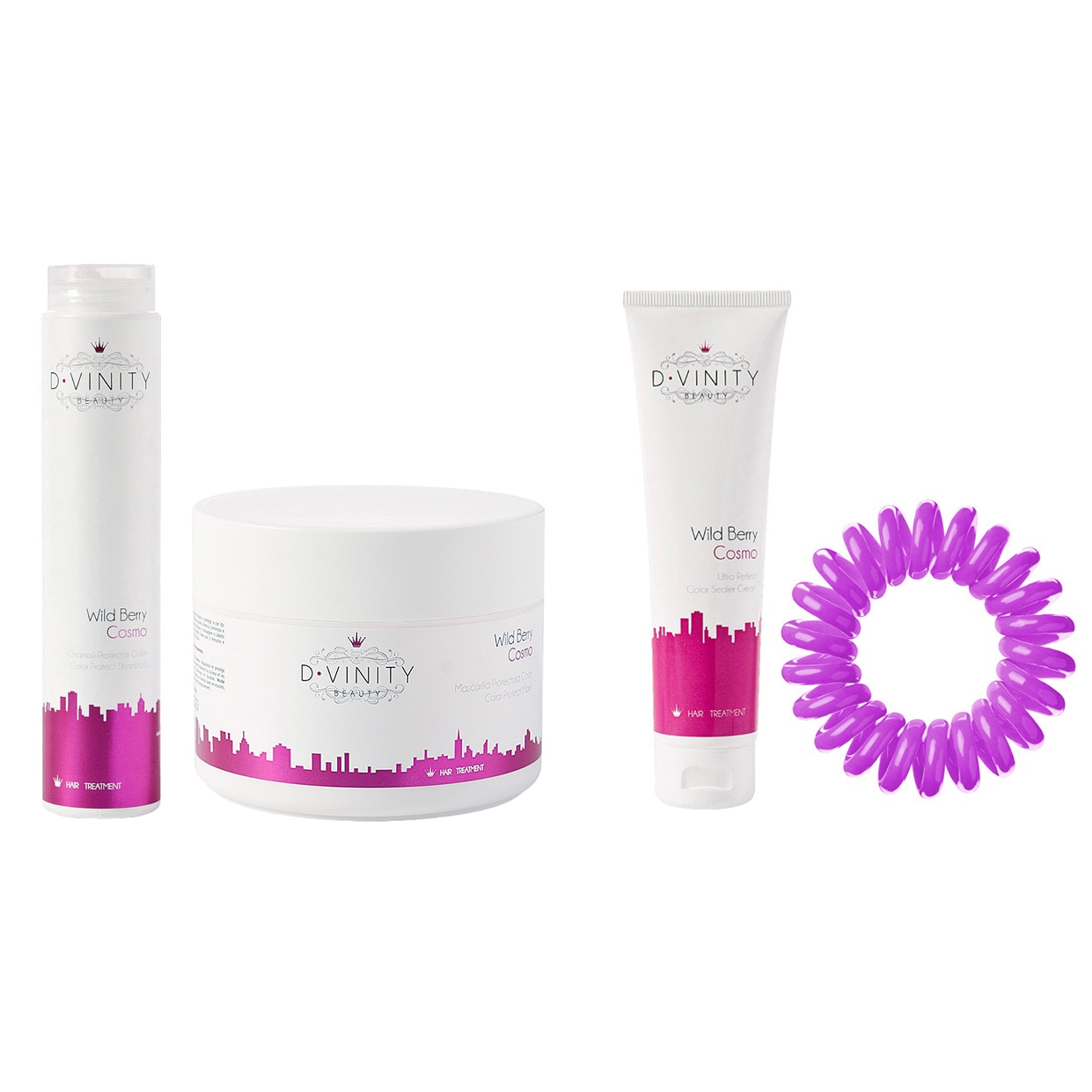 Комплект за грижа D·VINITY Wild Berry Cosmo: Шампоан, 250 мл + Маска ...