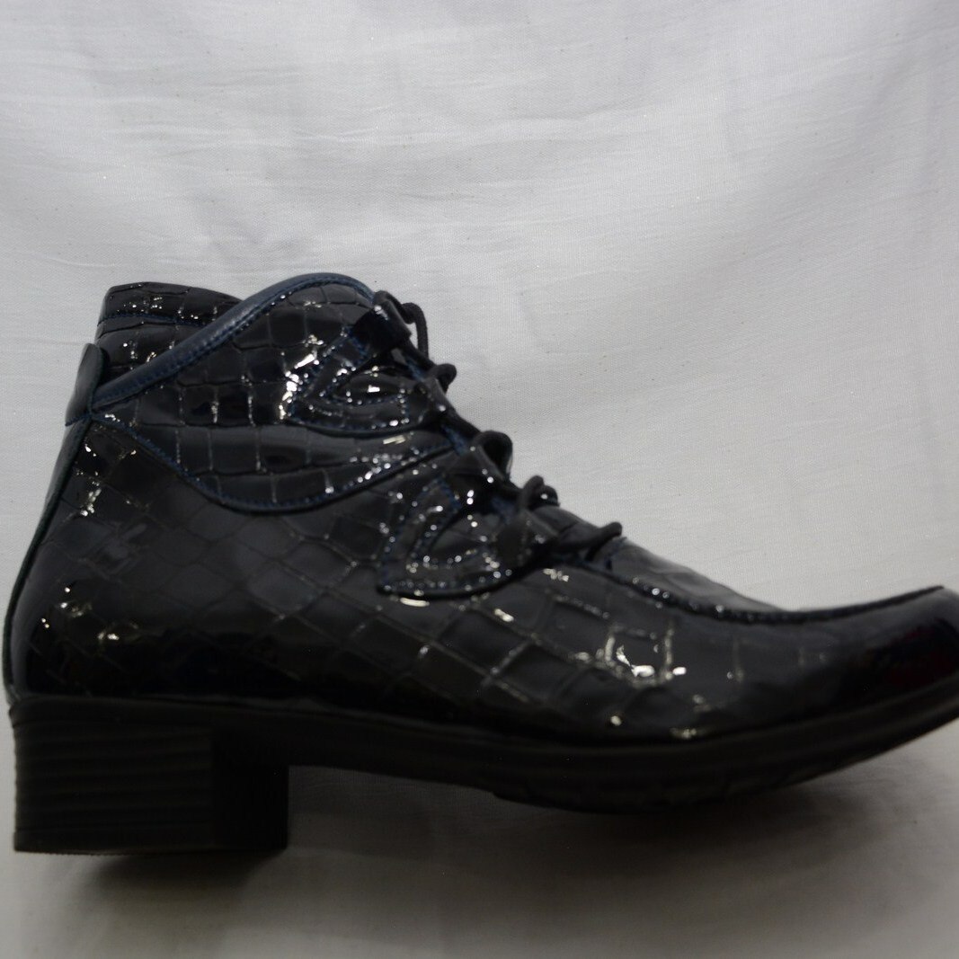 Botine moderne lucioase cu dublu sistem de inchidere,D&J Exclusive ...