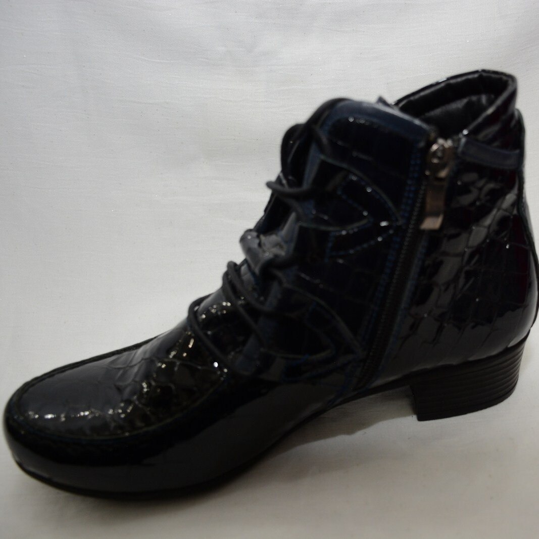 Botine moderne lucioase cu dublu sistem de inchidere,D&J Exclusive ...