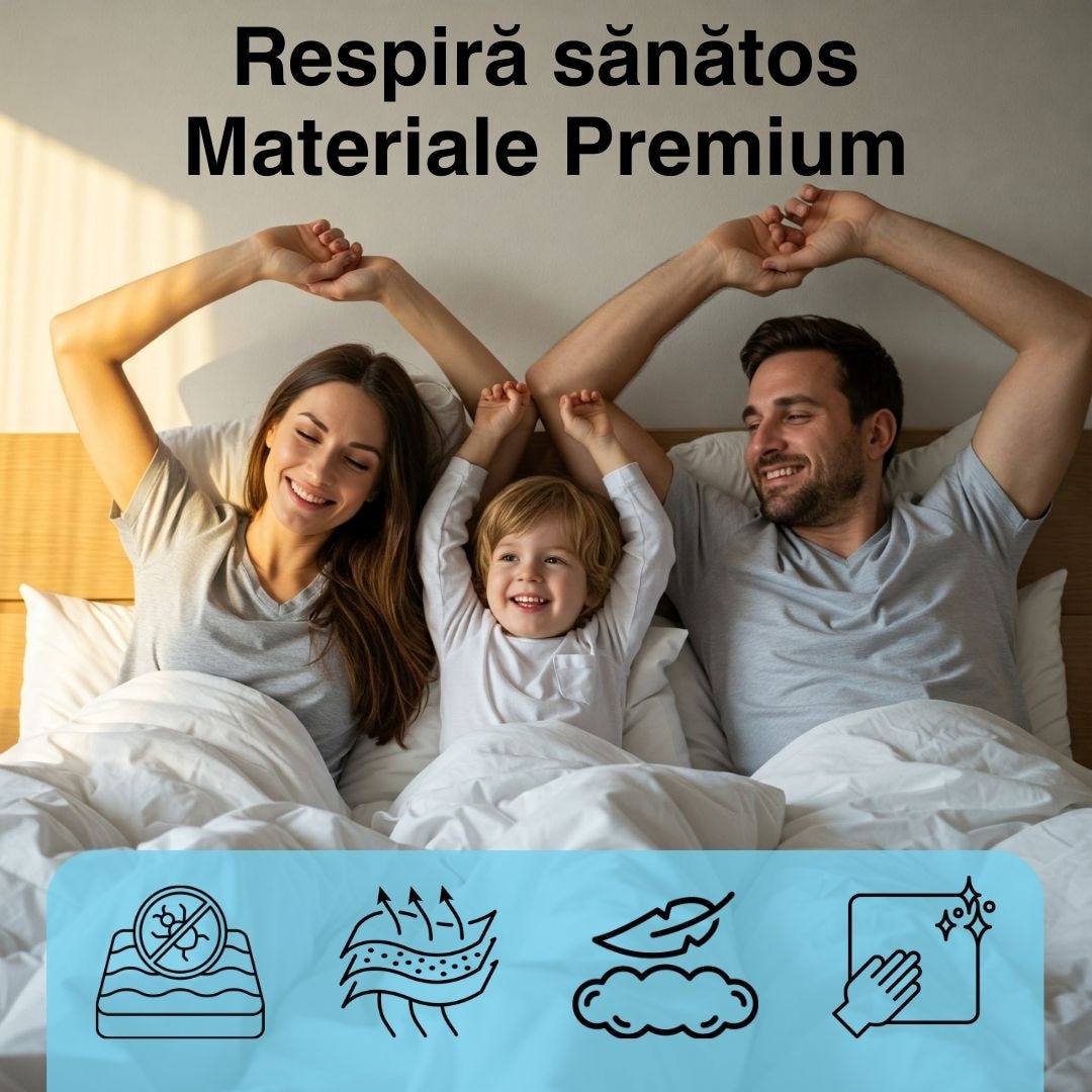 Lenjerie pat dublu NufJoy Finet Gros 6 piese, Feriga Gri, cearsaf 160x200cm sau 180x200cm ...