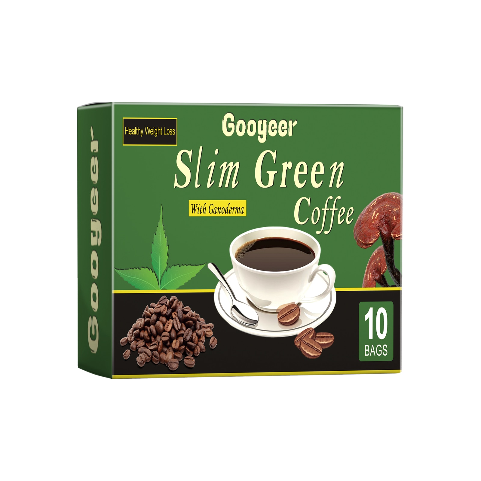 Cafea Slim Verde Googeer, cu extract de ceai verde, extract de Garcinia ...