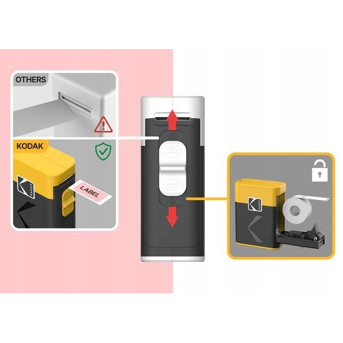 Принтер за етикети KODAK ERA с Bluetooth за стикери и графика 14 мм ...
