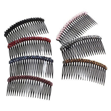 Set 7 Piete Piepteni Par cu Cristale, Asortate, 11x4.5x0.8cm - eMAG.ro