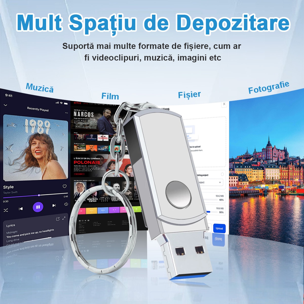 Stick Memorie USB 3.0, NAIXUES®, 32GB, High Speed, Backup fisiere ...