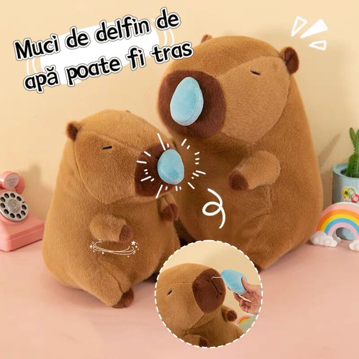 Jucarie capibara, jucarie de plus, 24cm, multicolor, 1 bucata/set - eMAG.ro