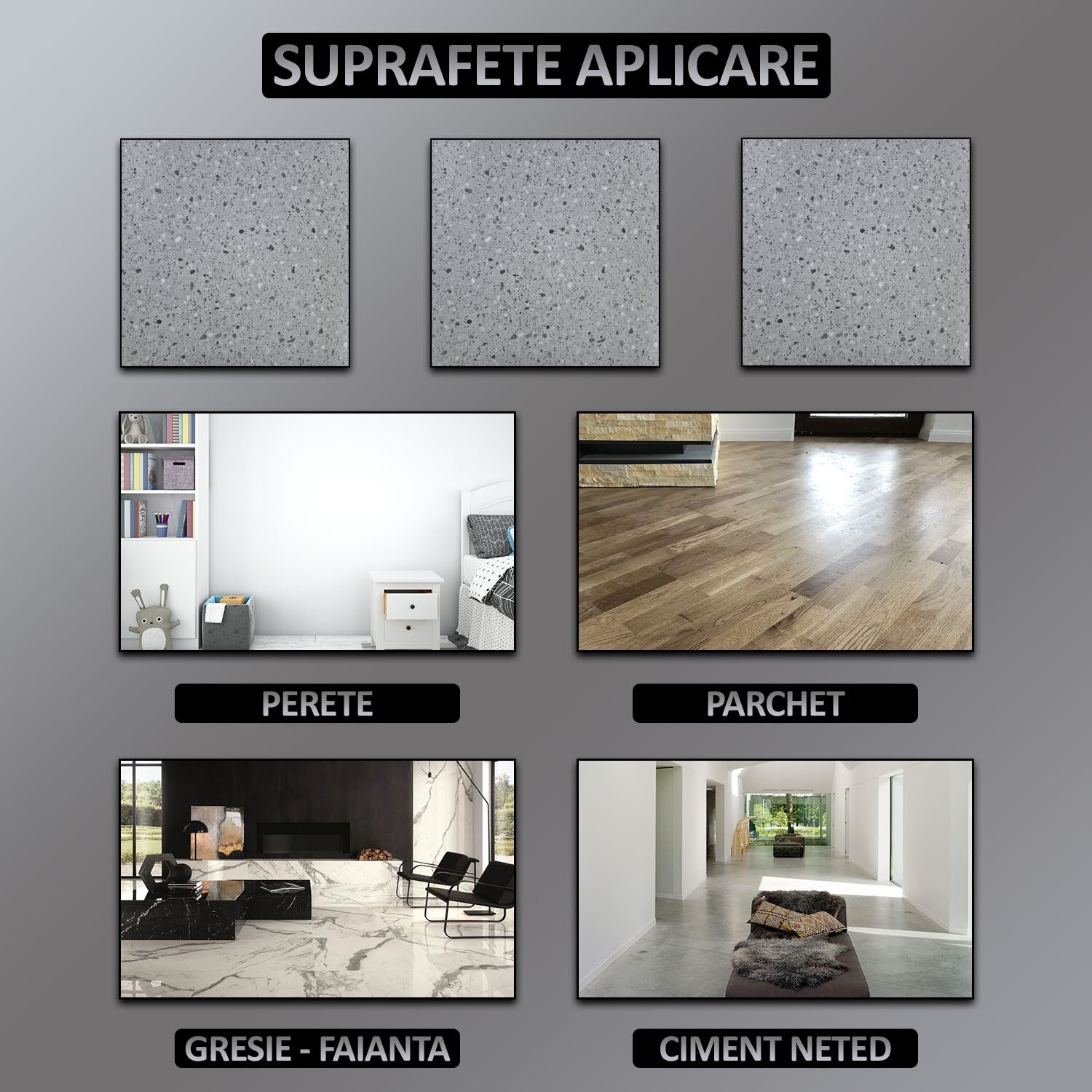 Set 24 x placi din PVC autoadezive pentru podea/perete NEXTLY ...