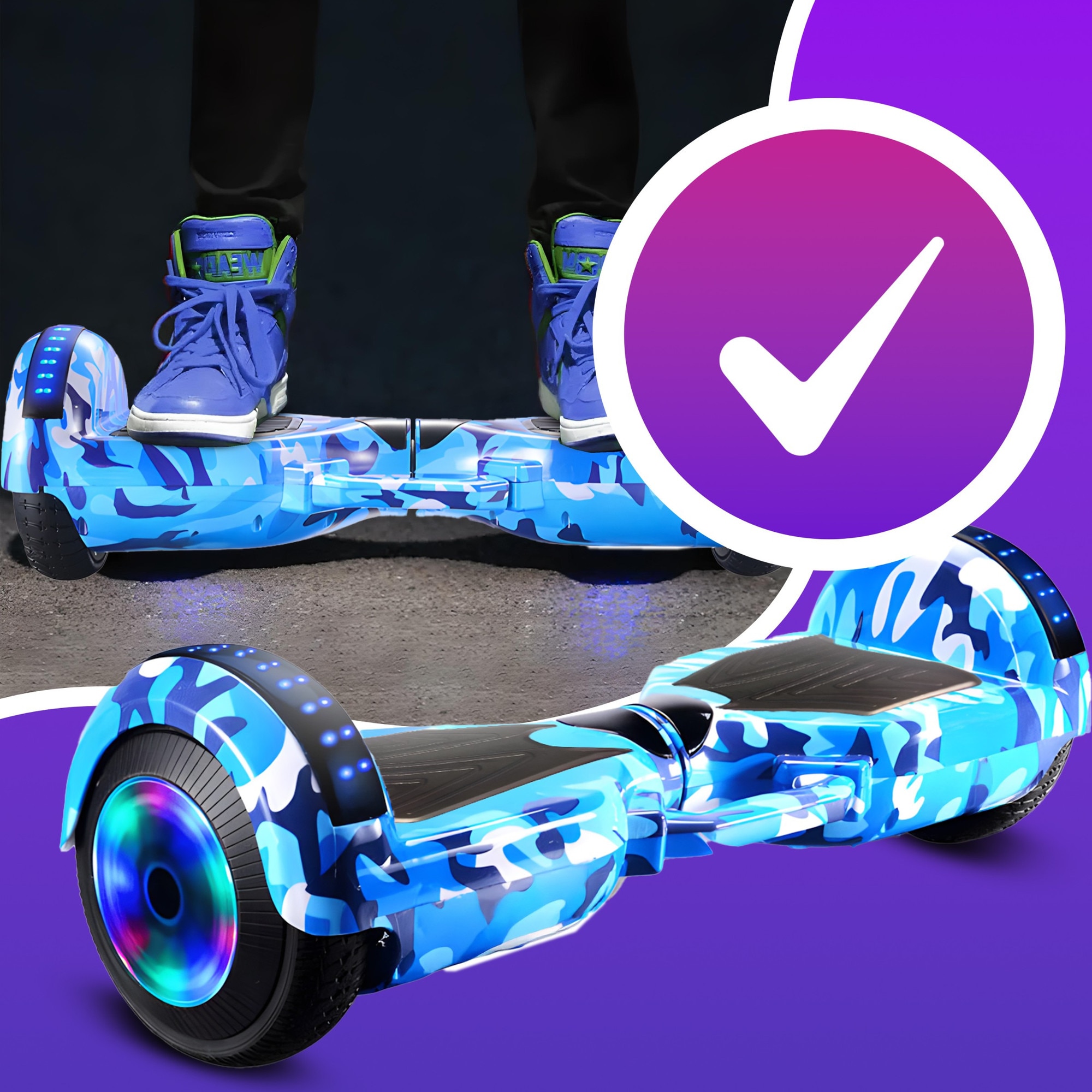 Hoverboard RETOO TravelMate 500W Cu LED, Boxe Bluetooth Incorporate ...