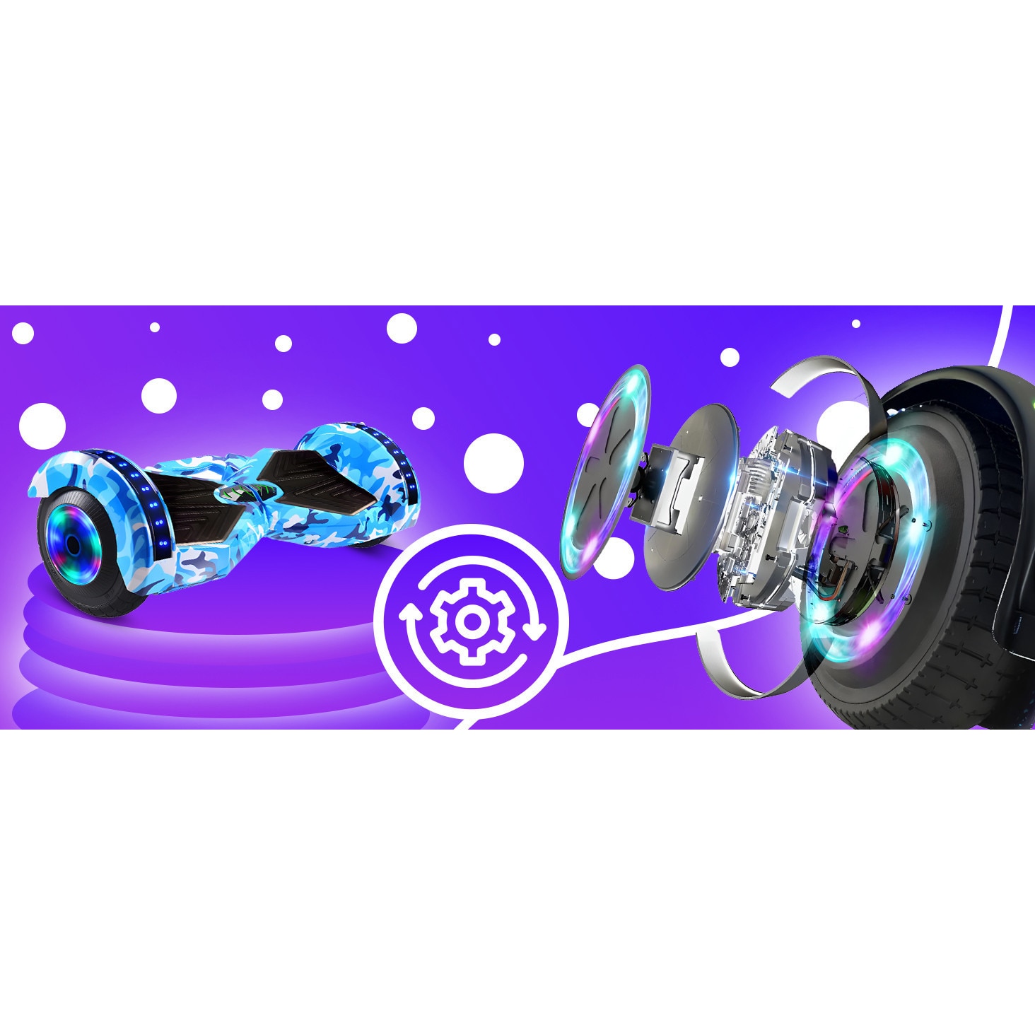 Hoverboard RETOO TravelMate 500W Cu LED, Boxe Bluetooth Incorporate ...