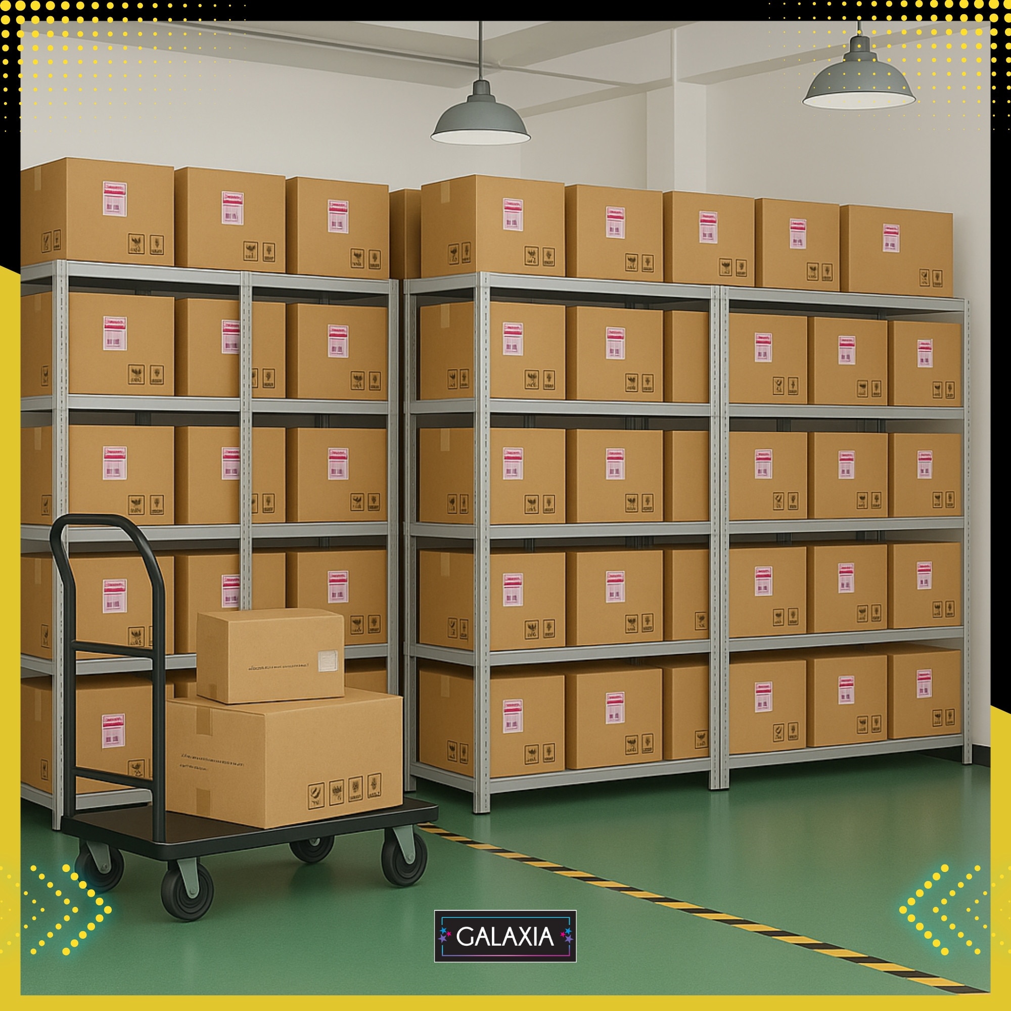 Raft metalic depozitare GALAXIA®, 5 polite MDF, 180x90x40 cm, 175 kg ...