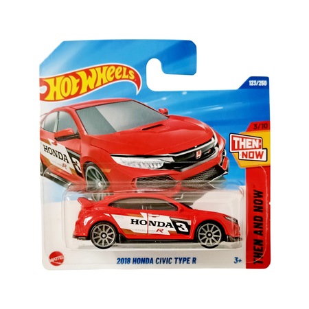 Masinuta Hot Wheels 2018 Honda Civic Type R, rosu, scara 1:64 - model ...