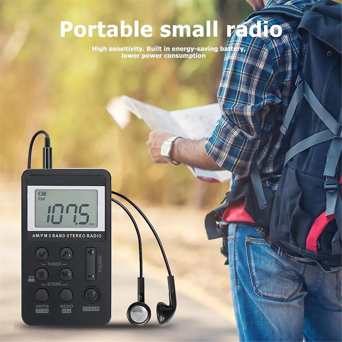 Radio portabil FM/AM, plastic, receptor stereo digital, display LCD, cu ...