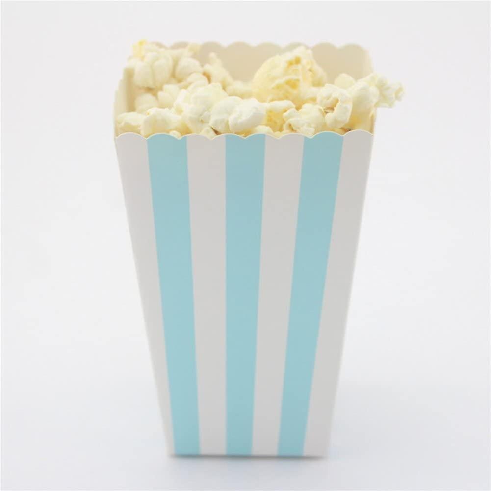 Set 36 cutii pentru popcorn, Carton, Albastru/Alb - eMAG.ro