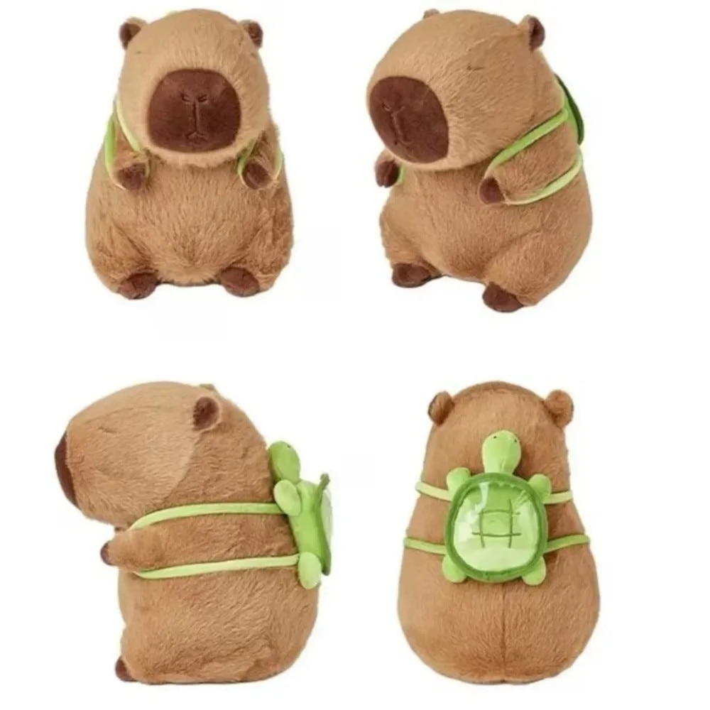 Jucarie din plus Capybara simpatica, cu ghiozdan atasat, dimensiune ...