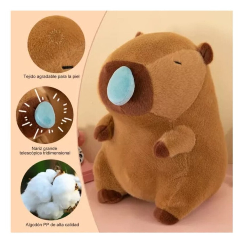 Capibara de plus, cu muc, maro, 33 cm - eMAG.ro