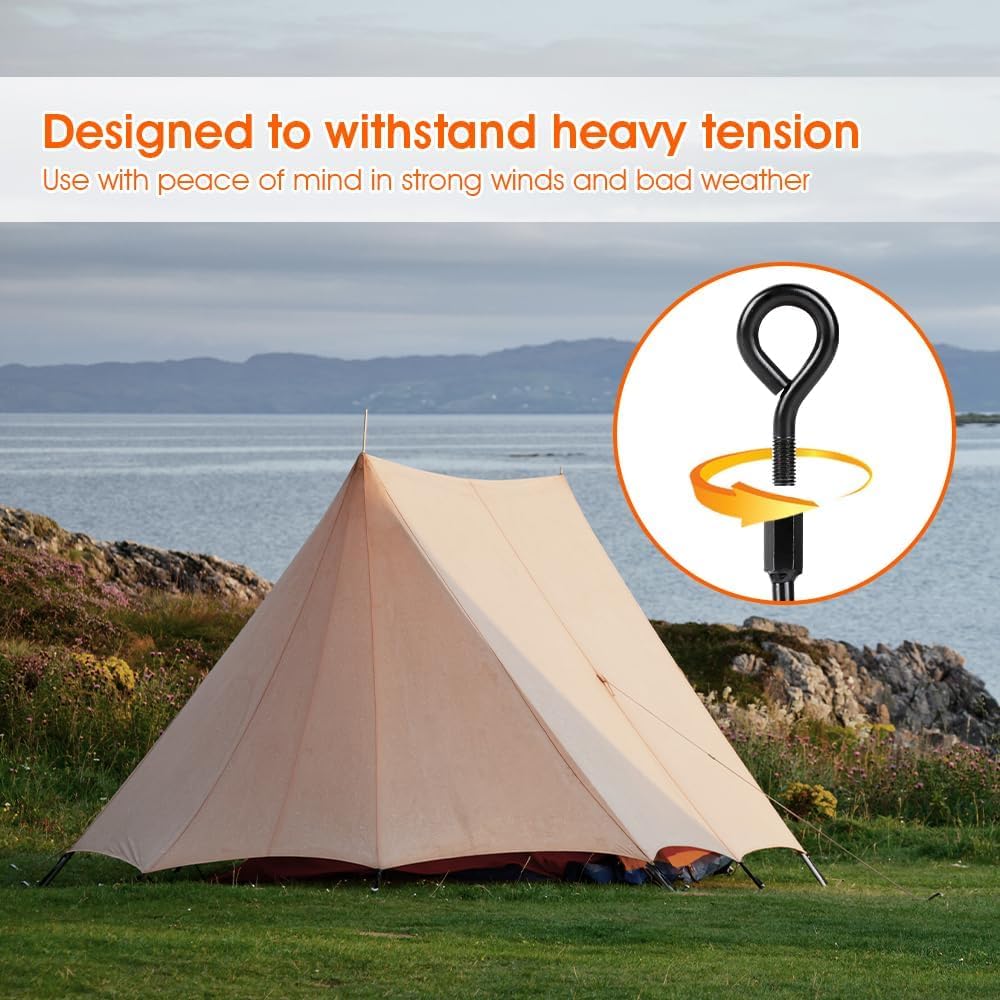 Set de 4 ancore de pamant din otel inoxidabil- Ancoraje pentru ...