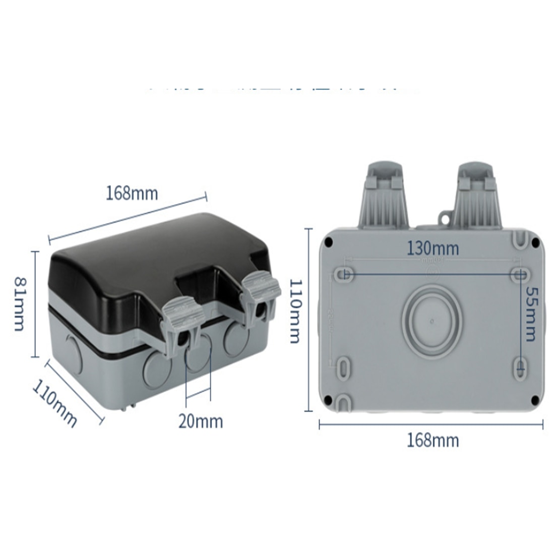 Priza in aer liber IP66, cutie de priza exterioara ABS premium, 16A ...