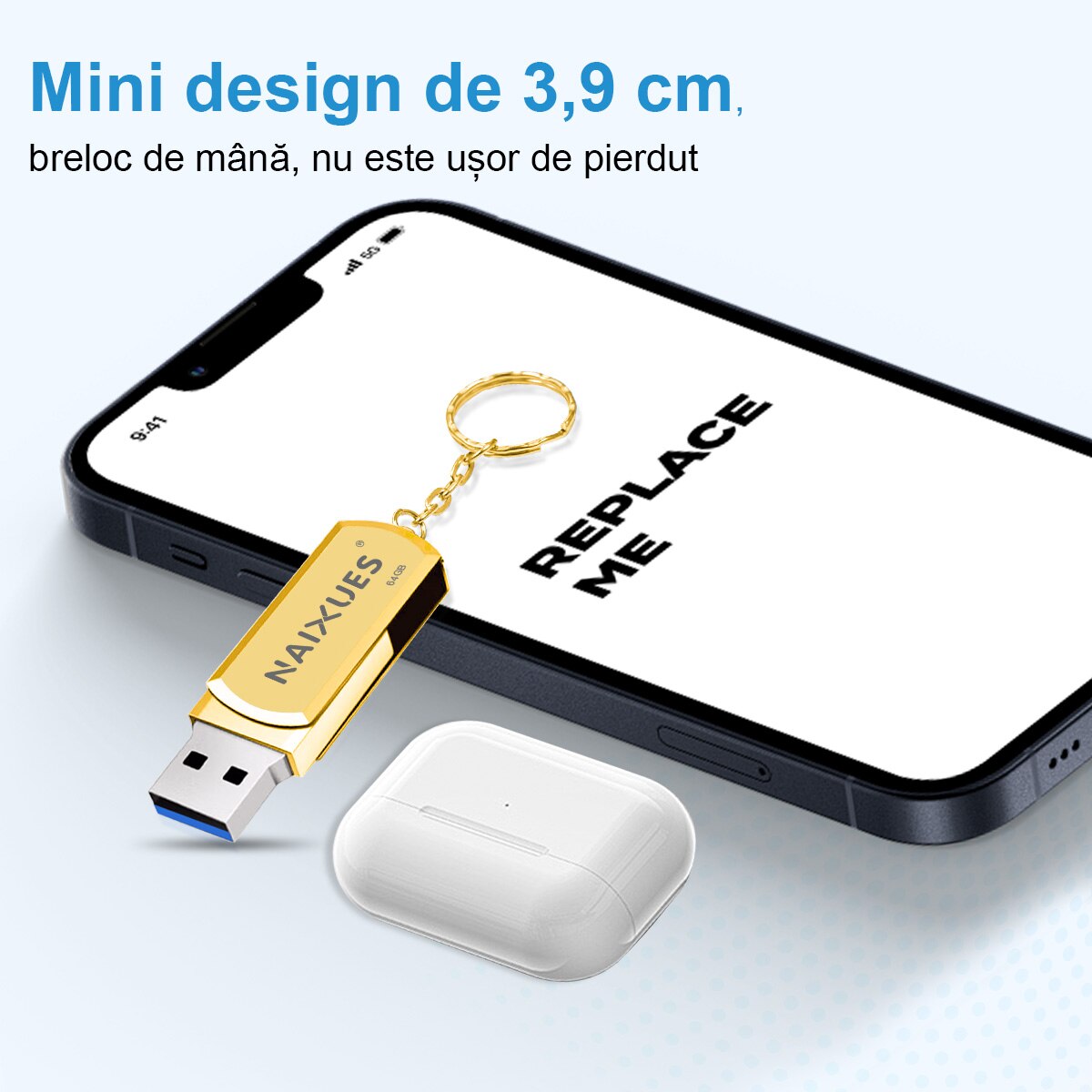 Stick Memorie USB 3.0, NAIXUES®, 64GB, High Speed, Backup fisiere ...