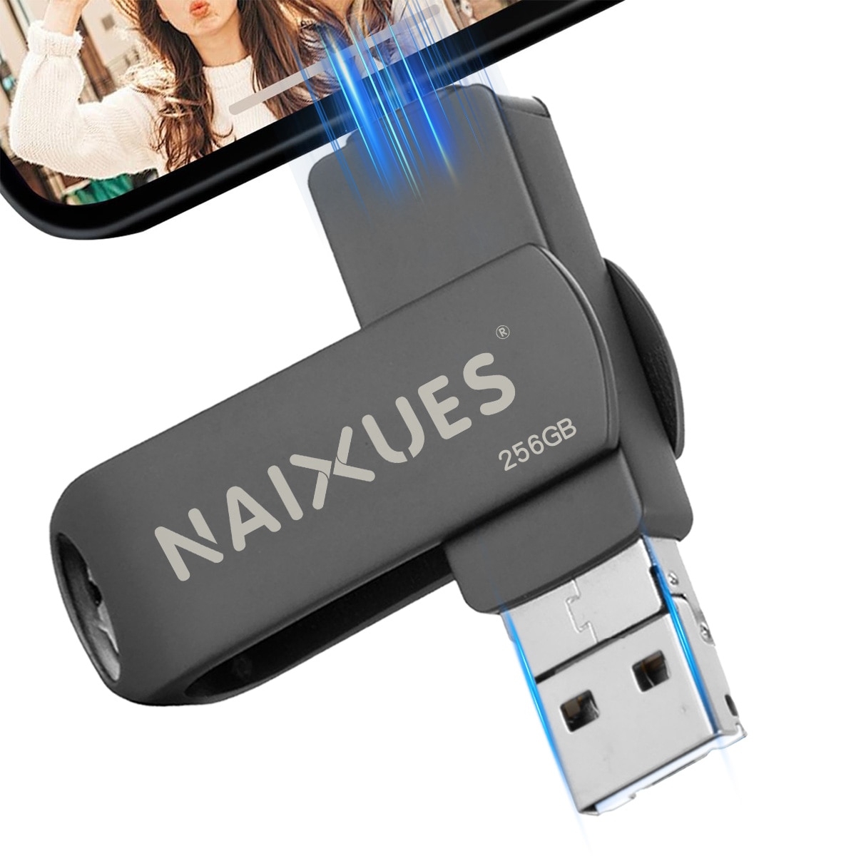 Stick Memorie USB 3.0, NAIXUES®, 256GB, High Speed, Backup fisiere ...