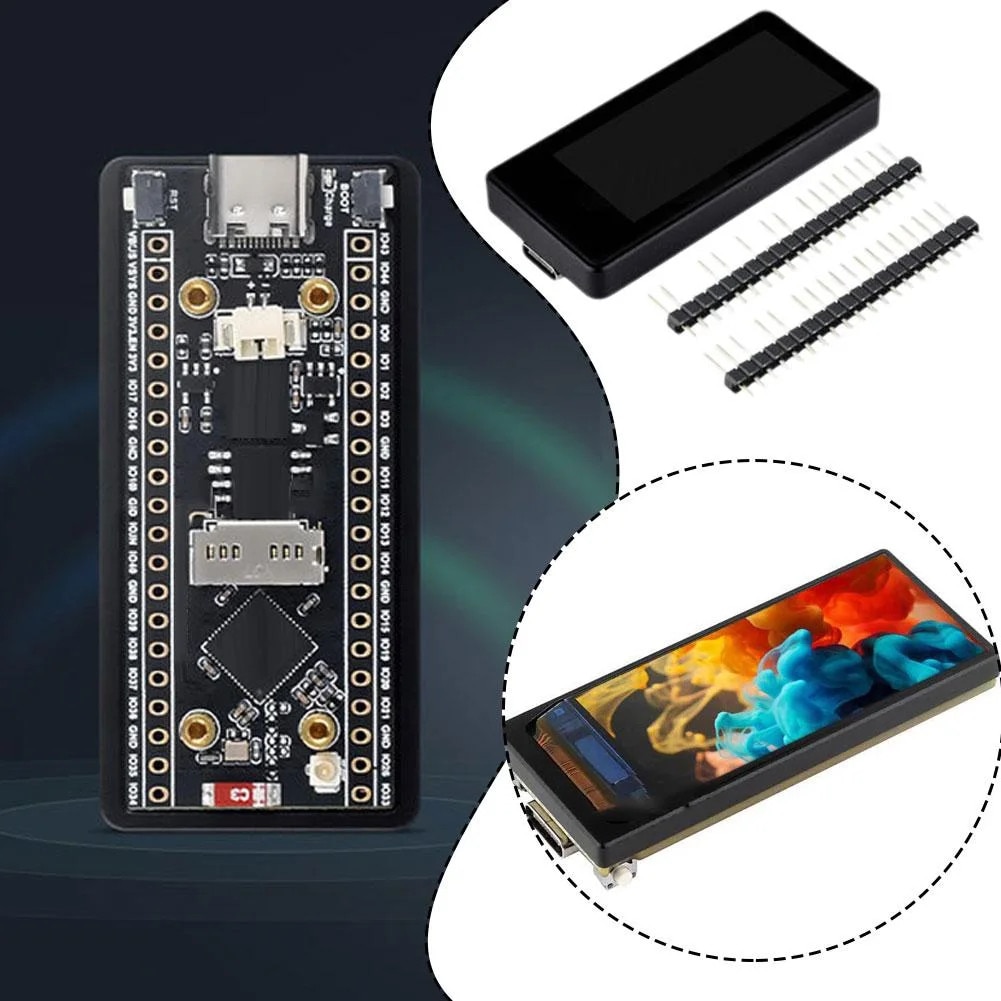 Modul ESP32-S3 cu display AMOLED de 1.91 inch, senzor 6 axe, slot Micro ...