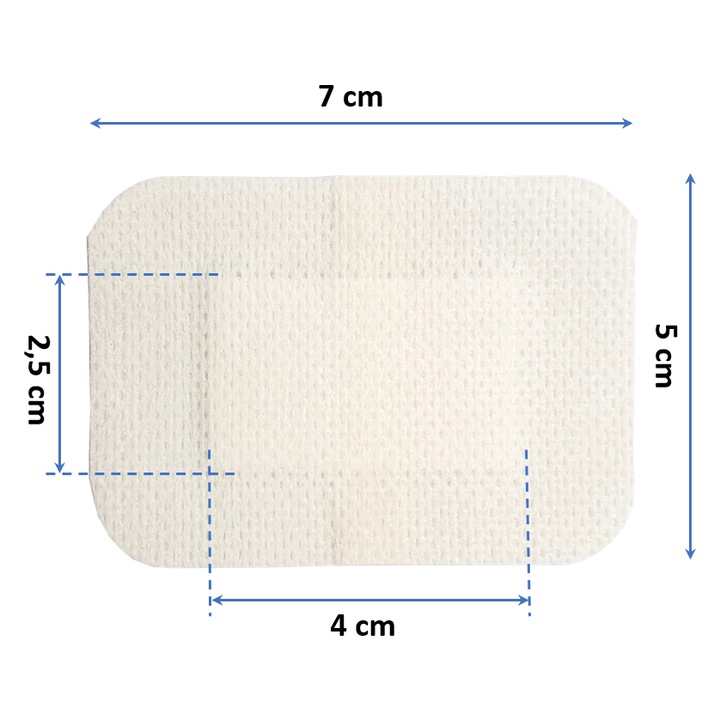 Pansament postoperator steril 5 cm x 7 cm, tesatura netesuta, 1 buc ...