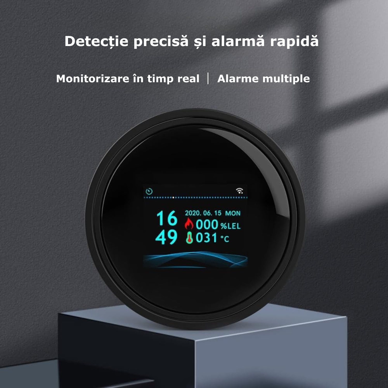 Senzor detector de gaz fara fir, Simply Joy, Smart, Wireless, Pentru ...