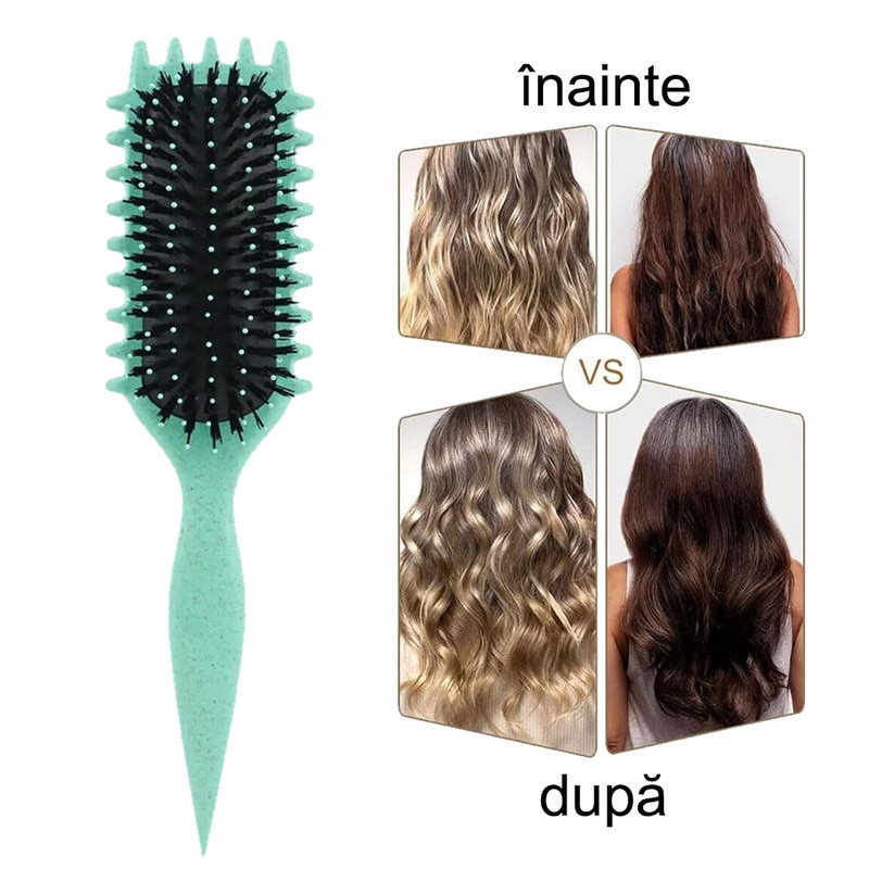 Perie de par multifunctionala pentru bucle, violet, 5 in 1, pentru ...
