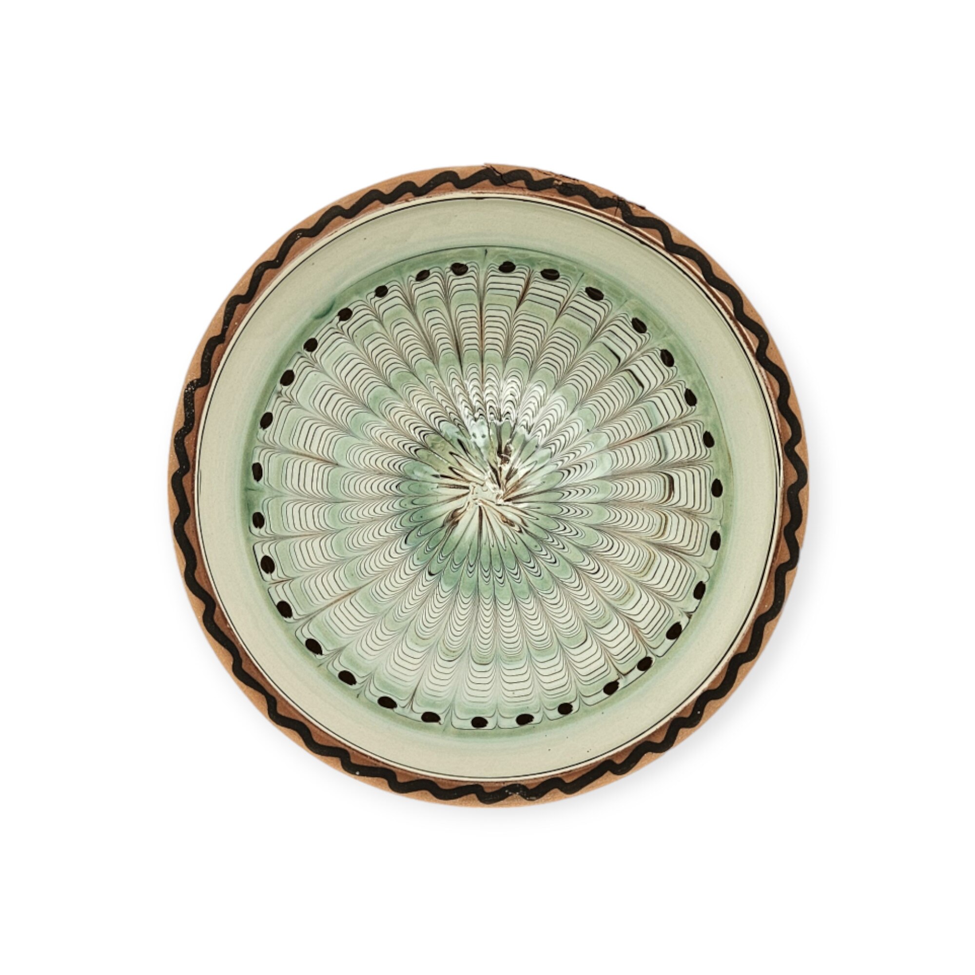 Strachina Traditionala CERAMICA DE HOREZU 1619 model Coada de Paun ...