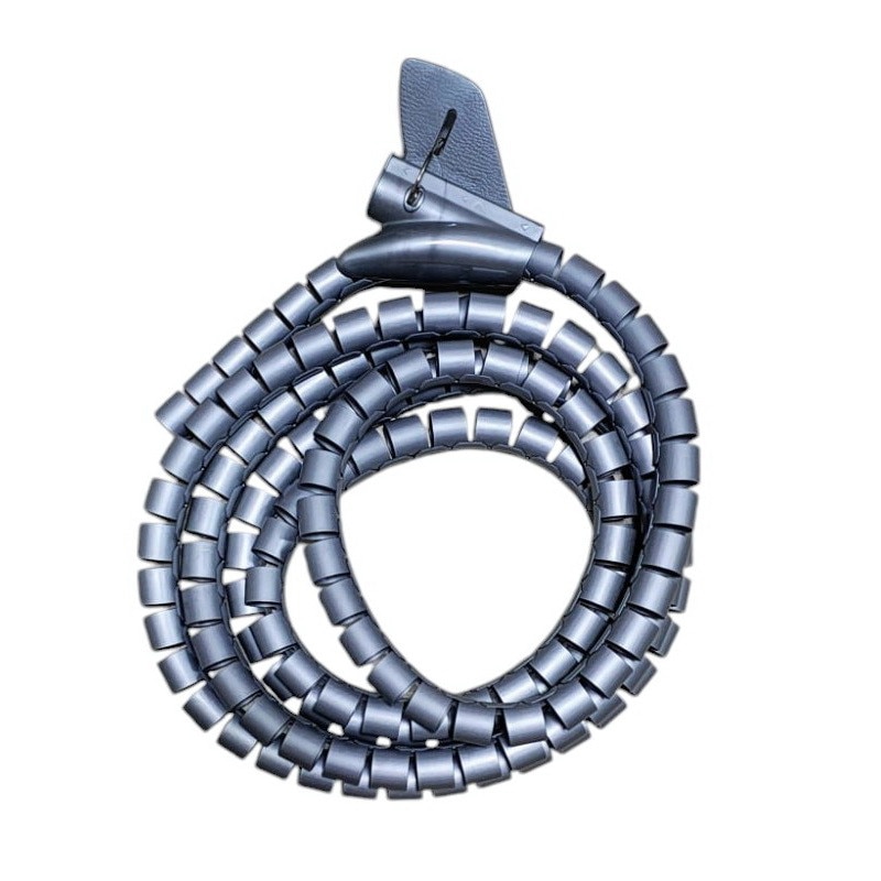 Organizator cabluri spiralat, Ø20mm x 2m, gri, protectie birou - eMAG.ro