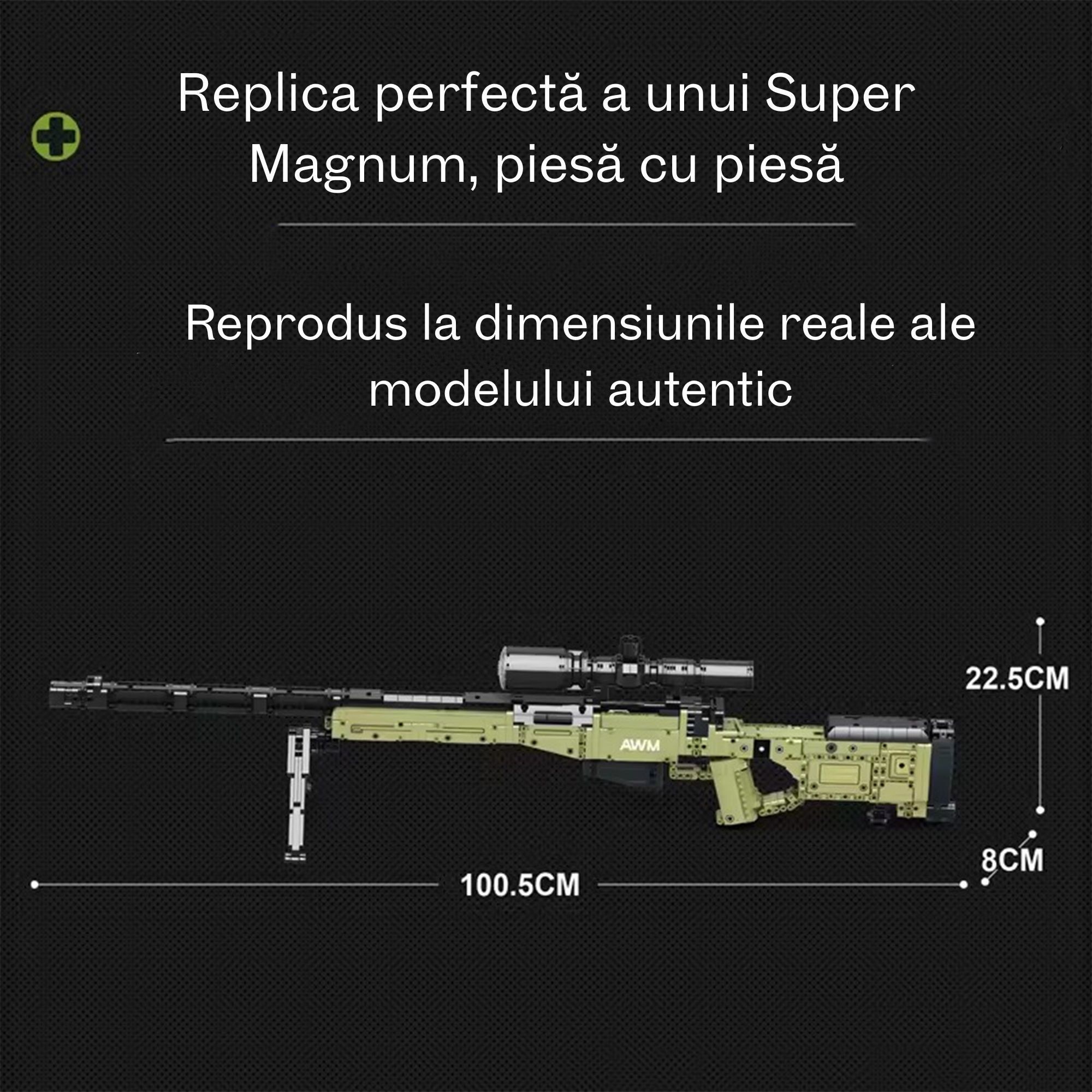 Пистолет играчка Пушка AWM Super Magnum 1:1 с оригинала, 1336 части ...