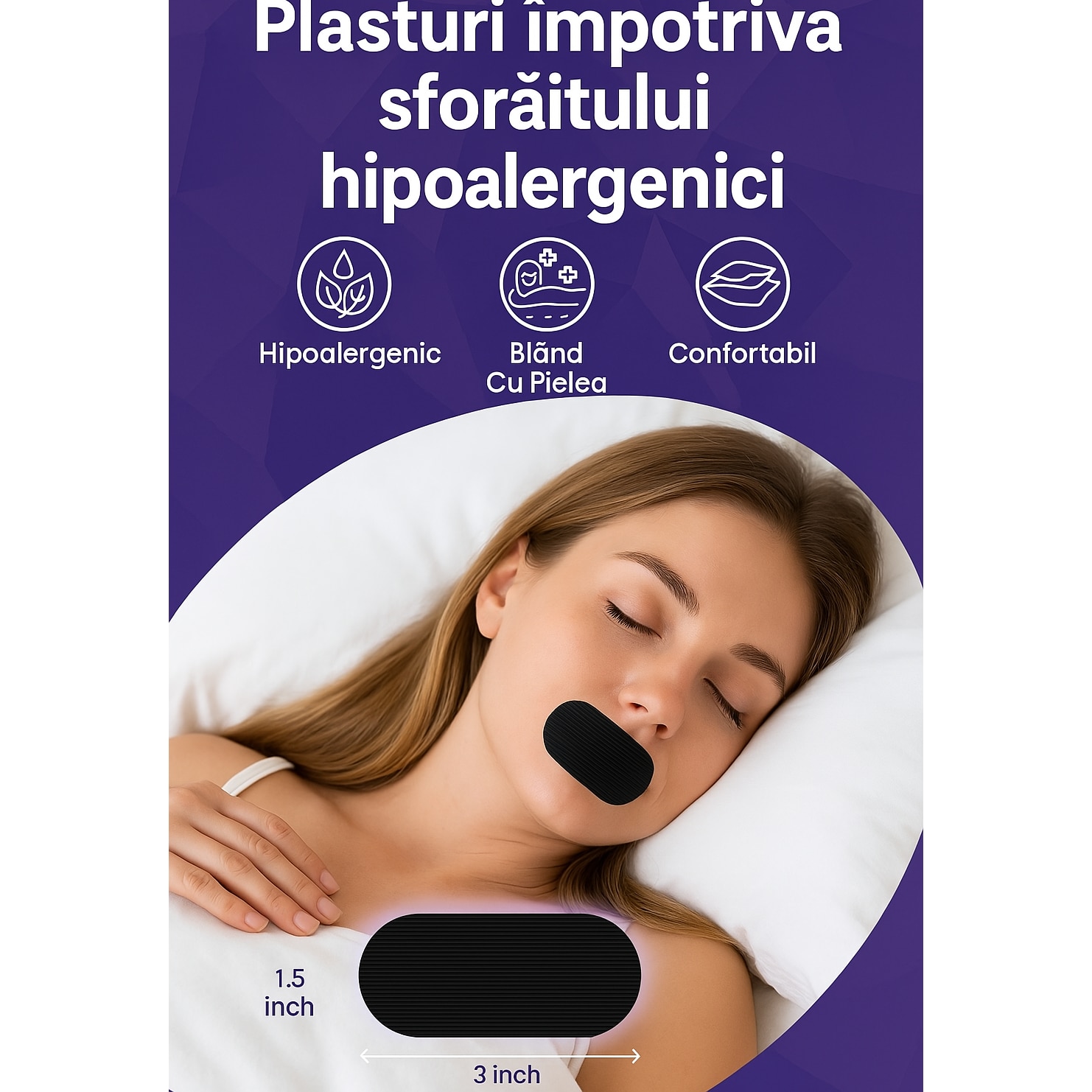 Banda Adeziva pentru Gura Antisforait Solutia Ideala pentru un Somn ...