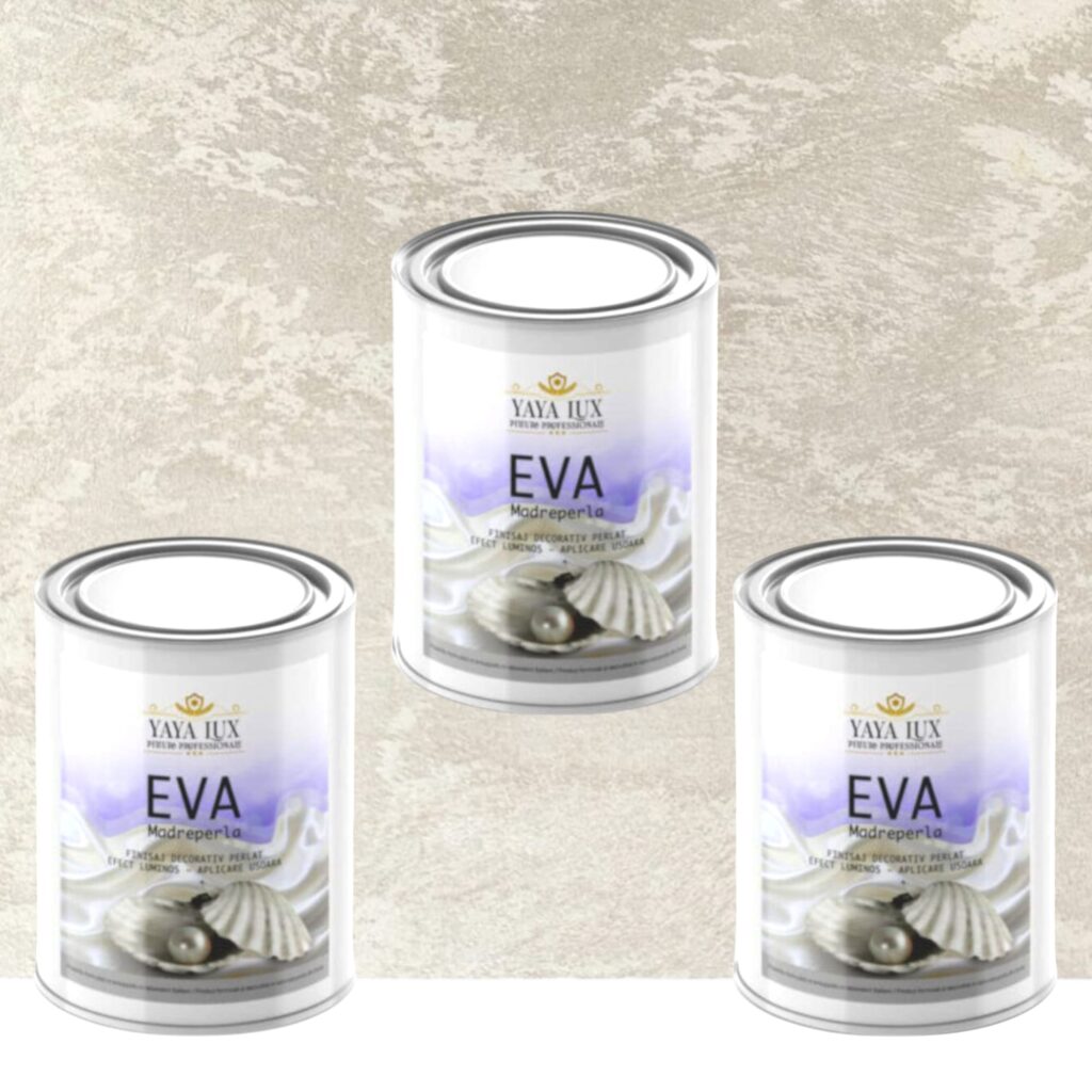 Pachet 2 + 1, Vopsea Decorativa de Lux, Eva Madreperla Bej Deschis, 2 X ...